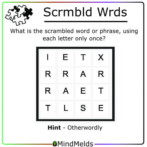 Daily MindMeld #233 – Scrambled Words - KewlActiveMinds
